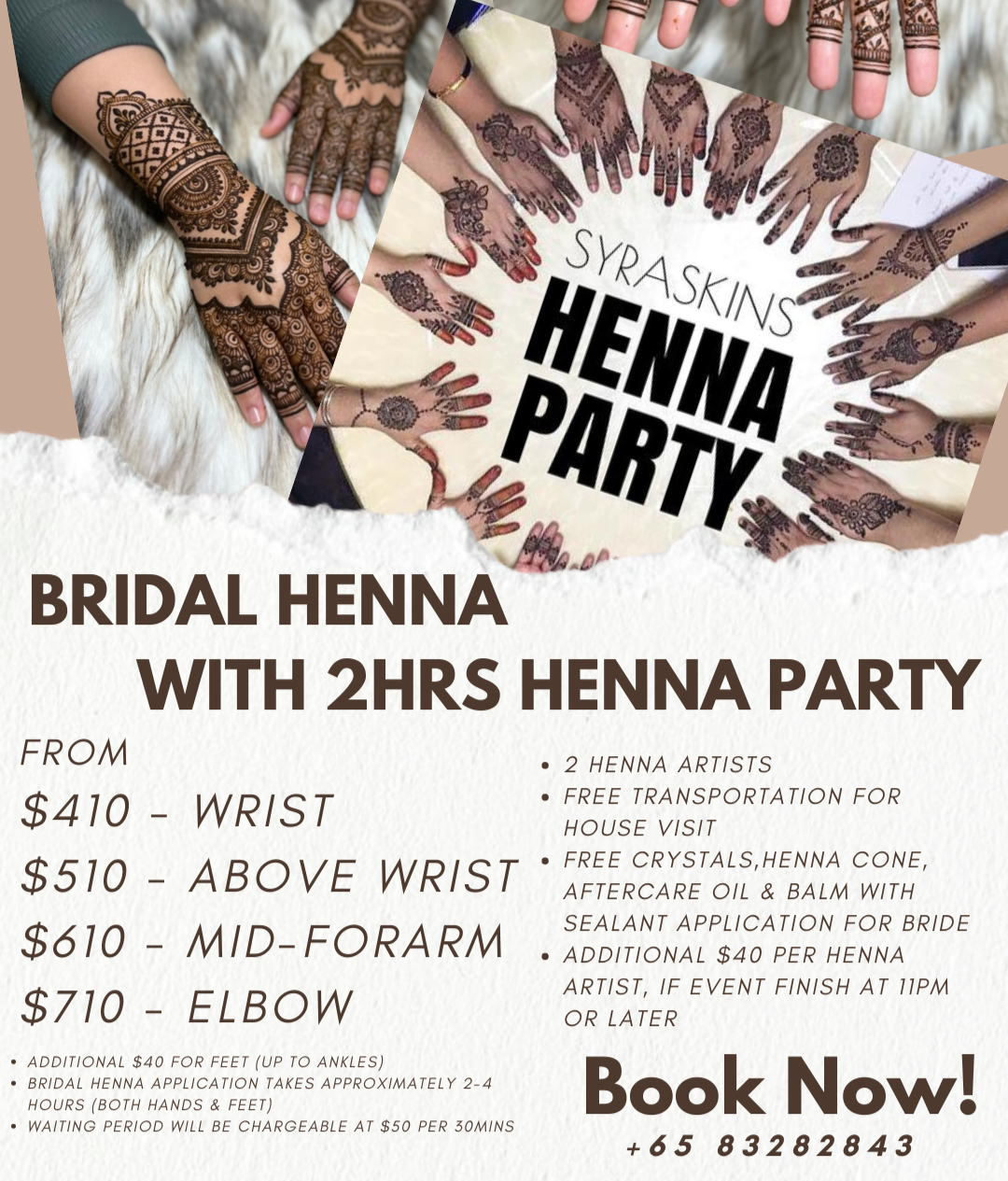 BRIDAL + 2 hours HENNA PARTY – SyraSkins Pte. Ltd.